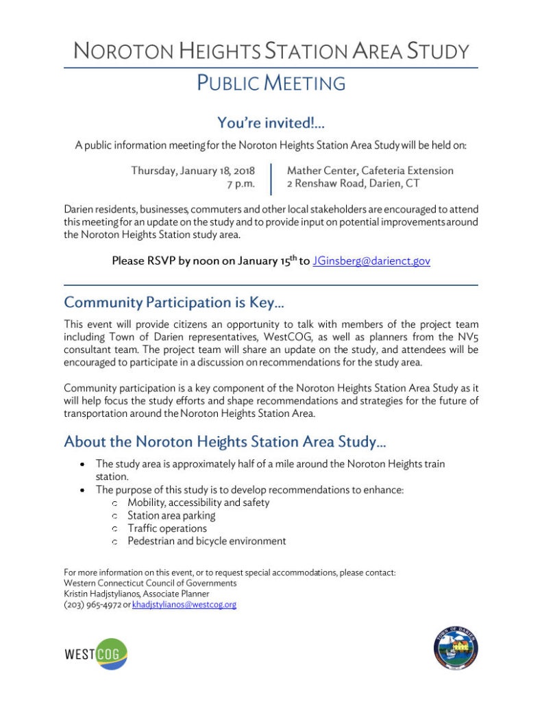 Darien: Noroton Heights Study Public Meeting – Western Connecticut ...